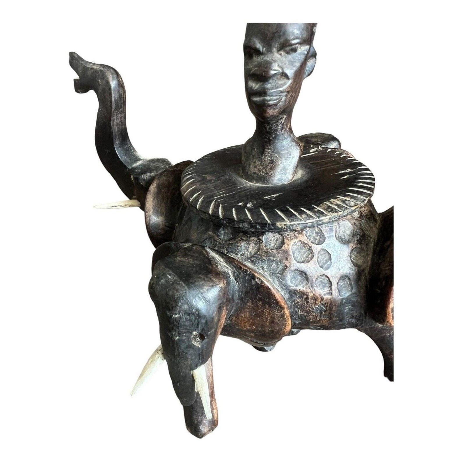 Antique African Primitive Vessel Wood With Lid - Etsy