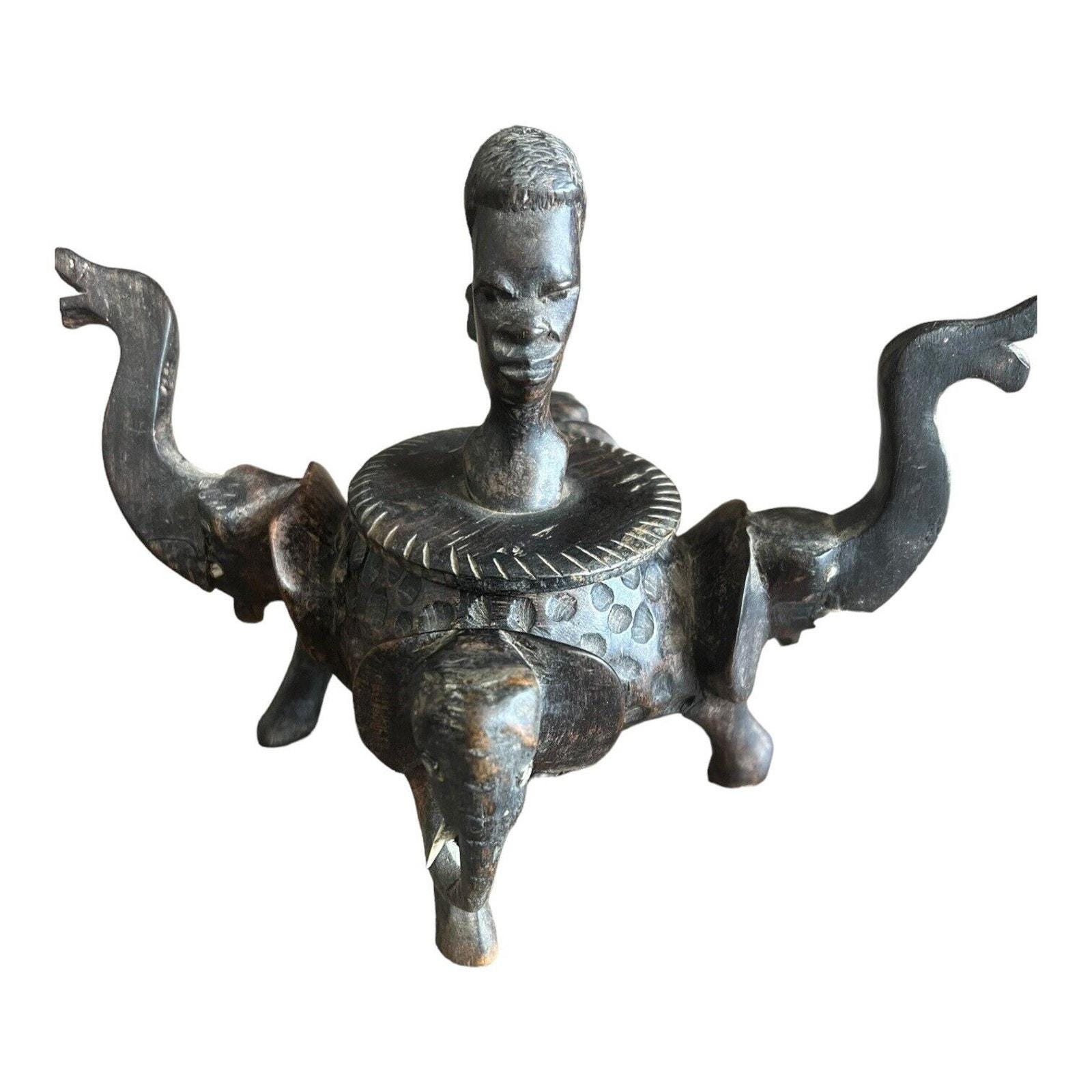 Antique African Primitive Vessel Wood With Lid - Etsy