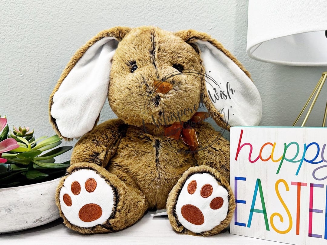 Personalized Easter Bunny Plush, Stuffed Animal for Kids, Baptism Gift ...