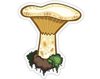 Indigo Milk Cap Mushroom Vinyl Sticker Unique Fungus Sticker Phone Case ...