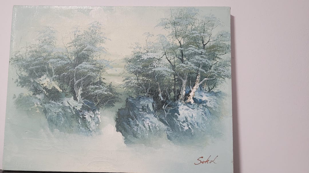 For Sale is an Original Acrylic Painting. Artist's Signature Sokol. - Etsy