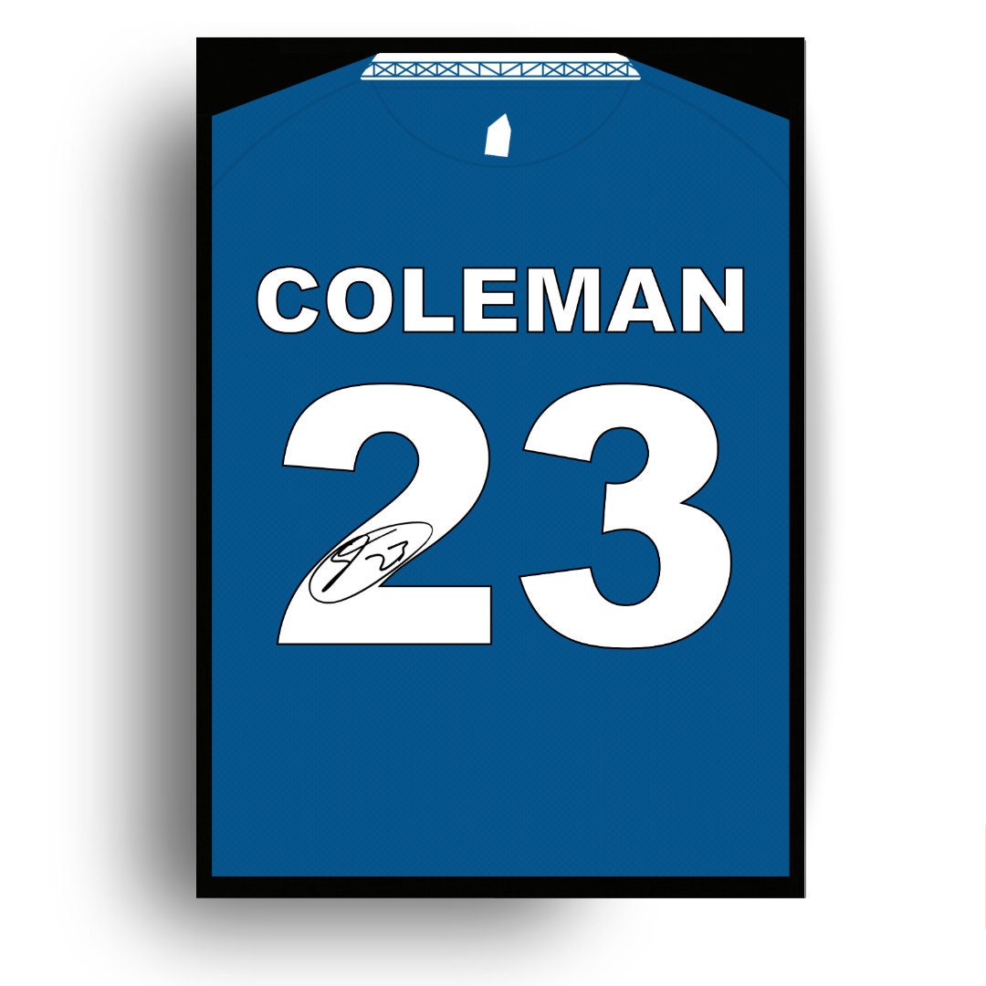 Séamus Coleman Signed Shirt Poster everton - Etsy