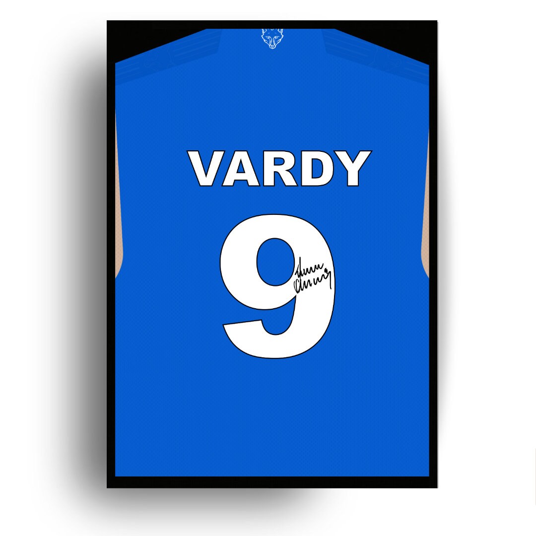 Jamie Vardy Signed Shirt Poster leicester - Etsy