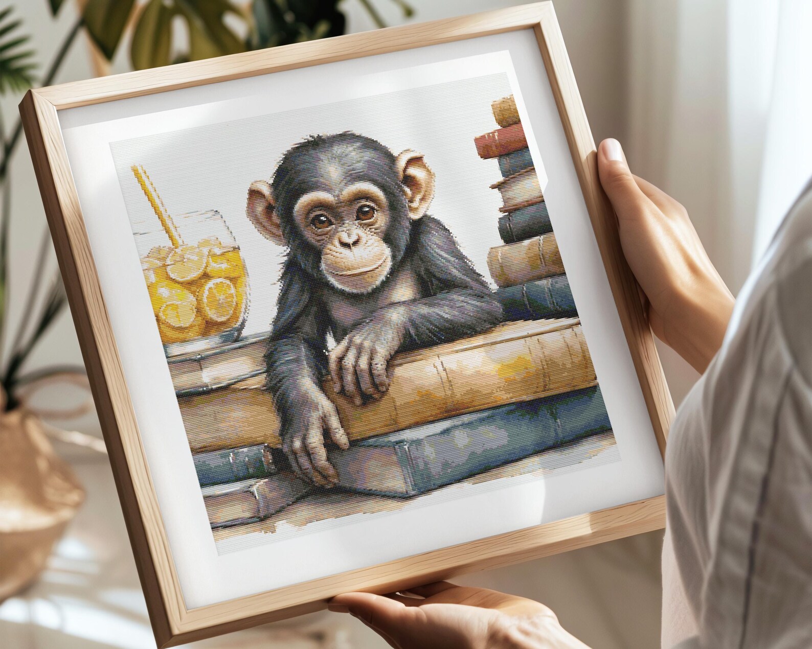 Monkey Cross Stitch Pattern: Chimpanzee Tales PDF Guide Digital ...