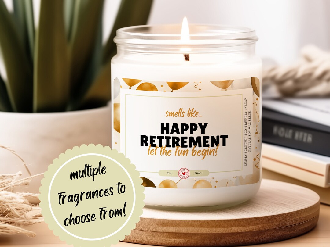 Happy Retirement Let the Fun Begin Candle Personalized Retirement Gift ...