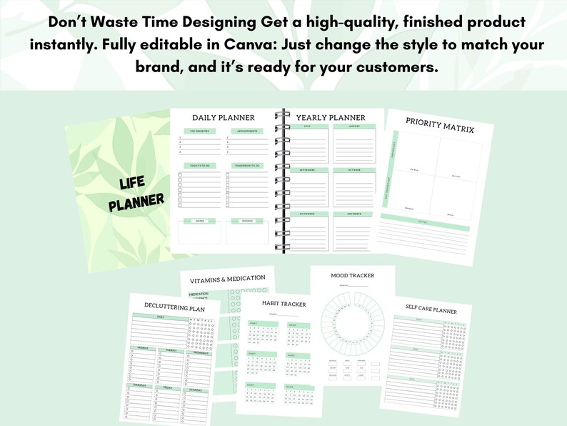 Life Planner, Wellness Tracker, 2026 Digital Planner, Master Resell ...