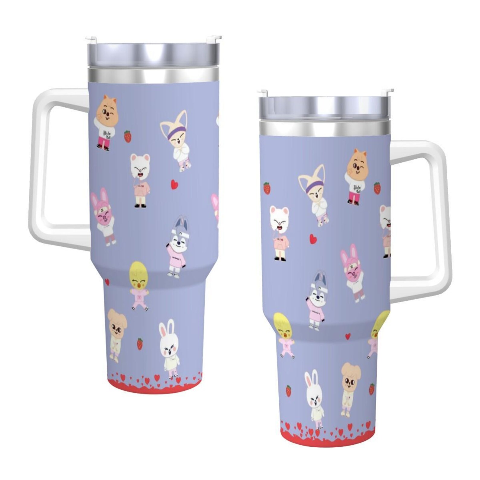 Stray Kids SKZOO Travel Mug With Handle and Straw 40oz Double Insulated ...