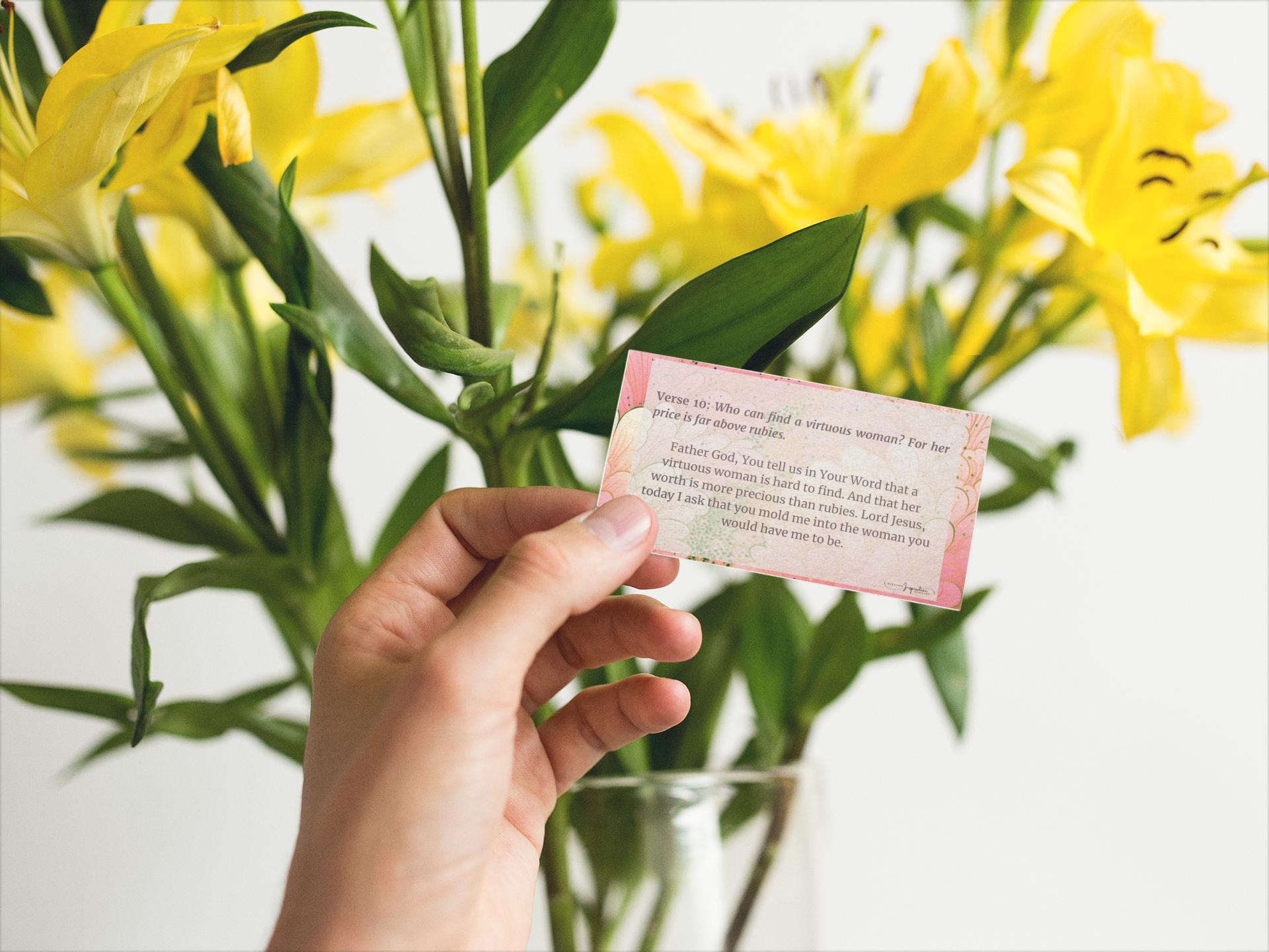 The Proverbs 31 Woman Prayer Cards Printable - Etsy