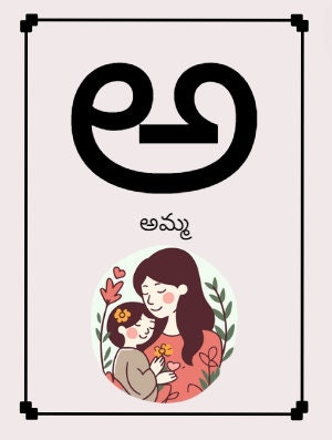 Telugu Alphabets - Etsy