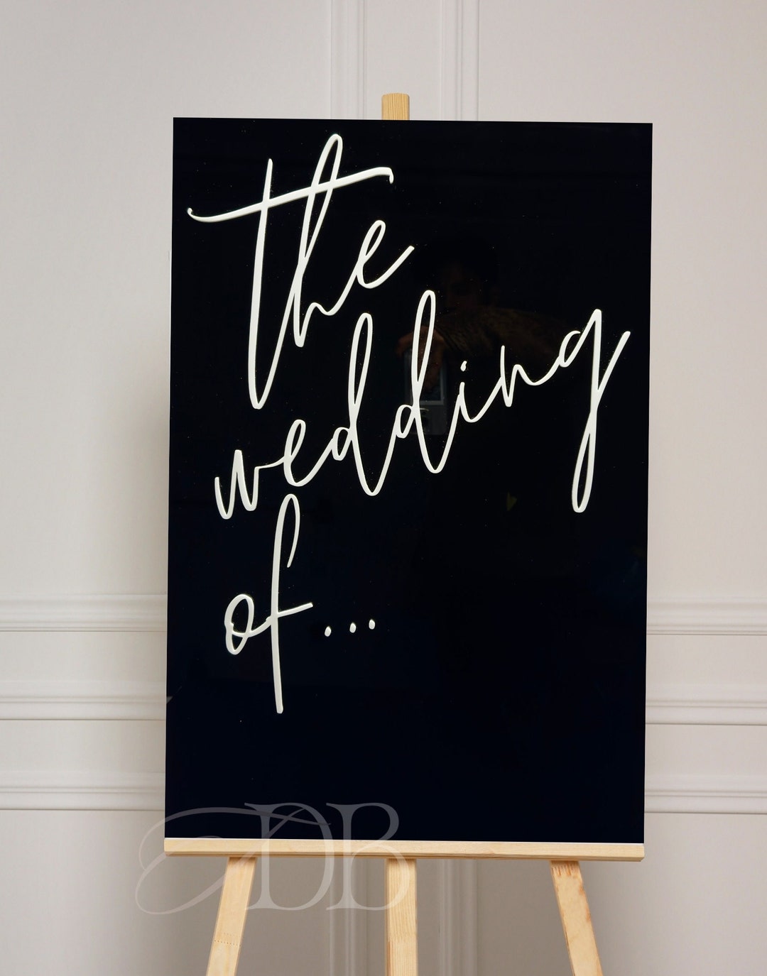Personalised Wedding Welcome Sign Board 3D Acrylic Elegant Wedding ...