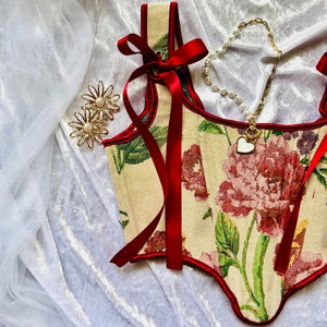 Vintage Corset Top for Women Flower Corset - Etsy