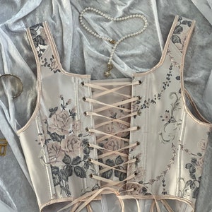Romantic Corset Top for Women Floral Corset - Etsy