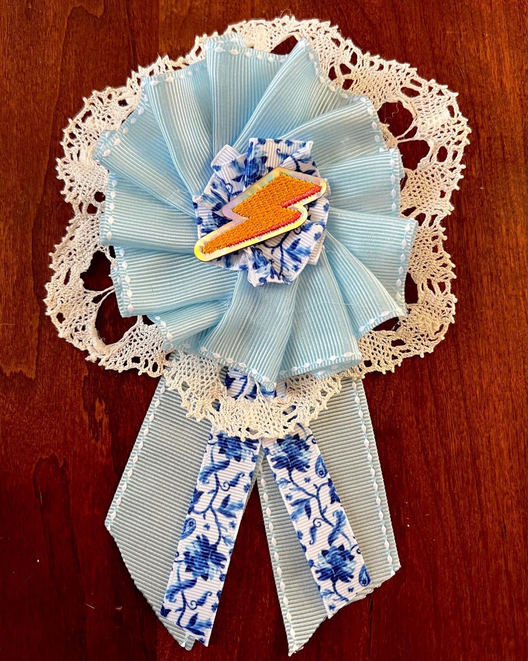 Lightning Bolt Rosette Award Ribbon - Etsy