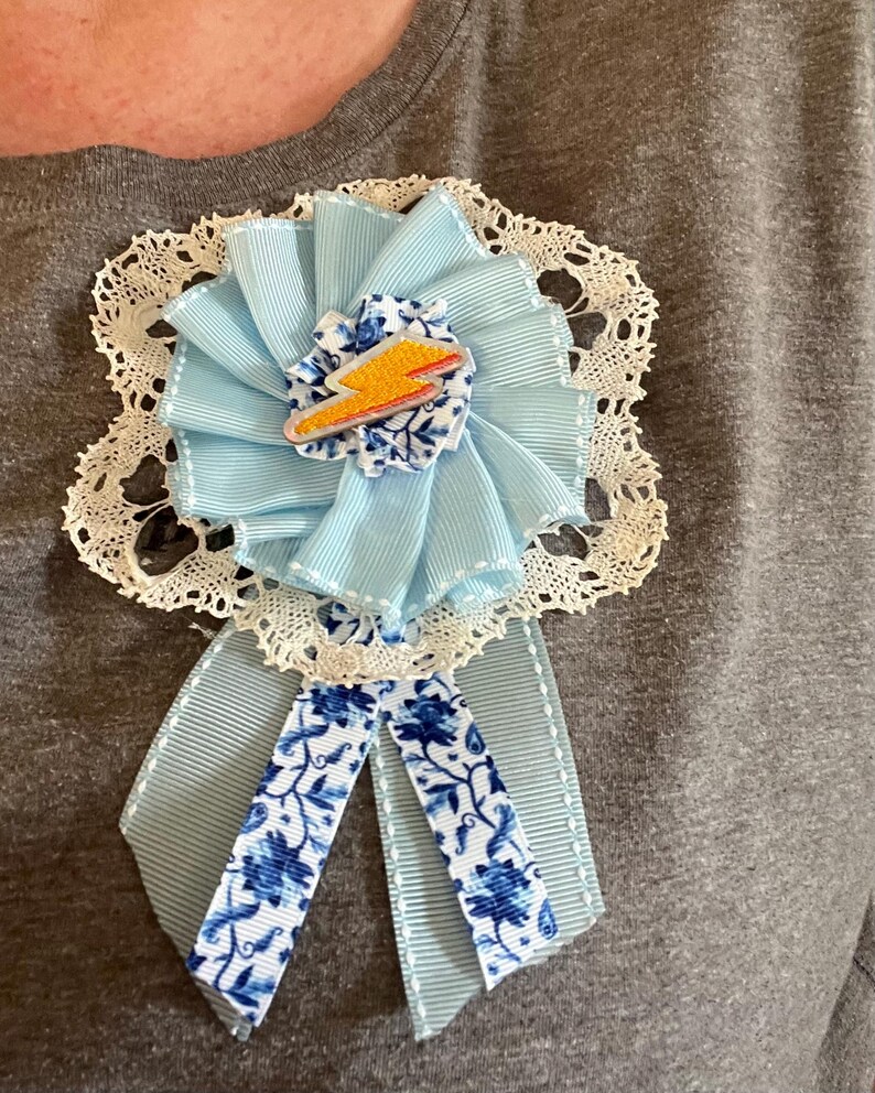 Lightning Bolt Rosette Award Ribbon - Etsy