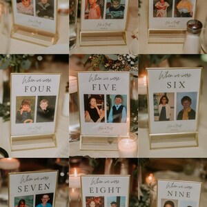 Minimalistic Age Wedding Table Numbers, "when We Were Two" Table ...