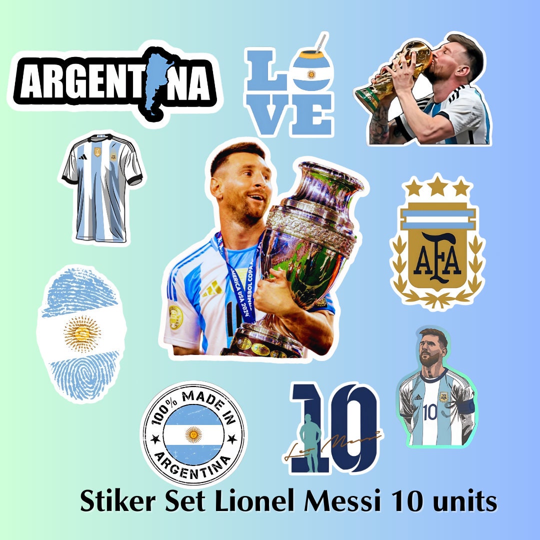 Stiker Pack Lionel Messi Copa América Argentina 2024 for 10 Units, 10 ...