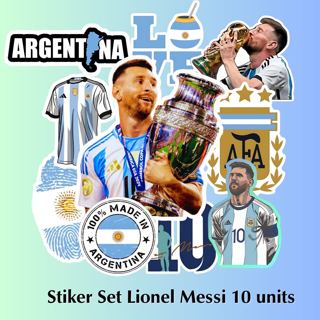 Stiker Pack Lionel Messi Copa América Argentina 2024 for 10 Units, 10 ...