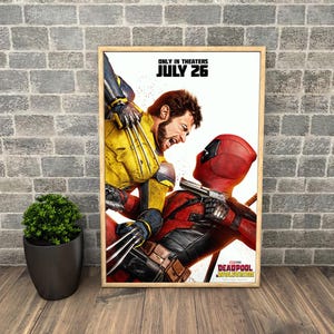 Deadpool & Wolverine Movie Poster, Unique Cinema Art, Fine Canvas Art ...