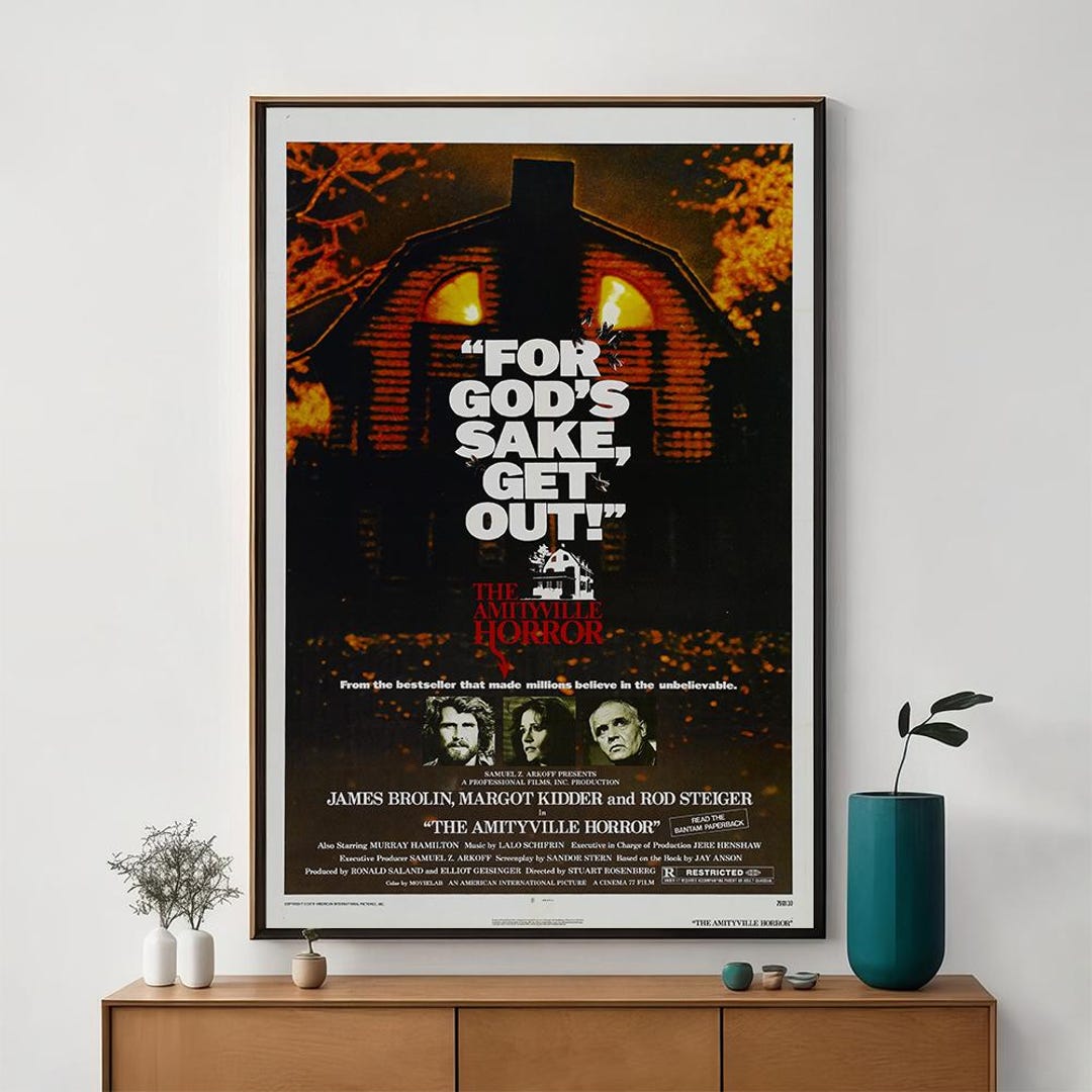 The Amityville Horror Movie Poster, Unique Cinema Art, Fine Canvas Art ...