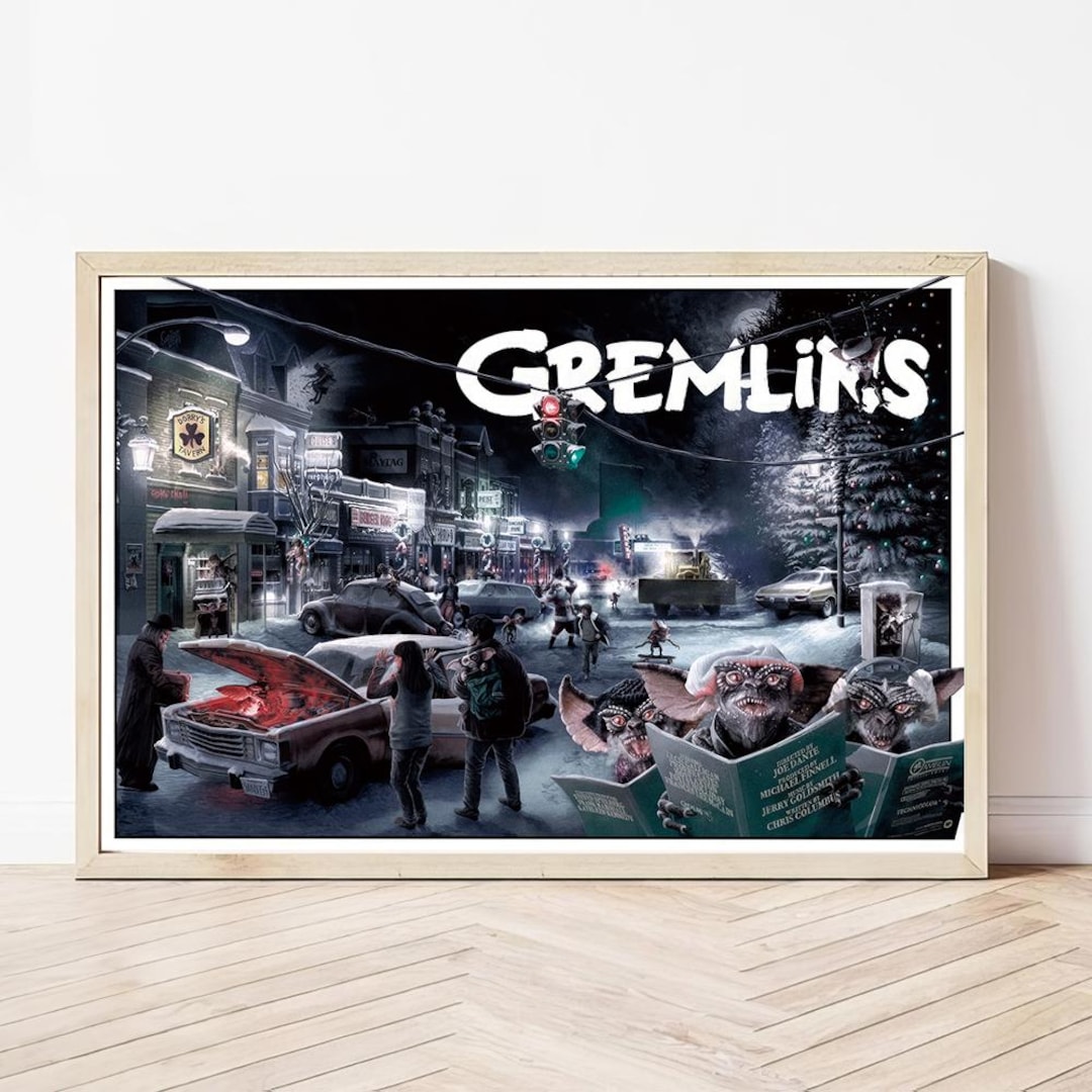 Gremlins Movie Poster, Unique Cinema Art, Fine Canvas Art Print ...