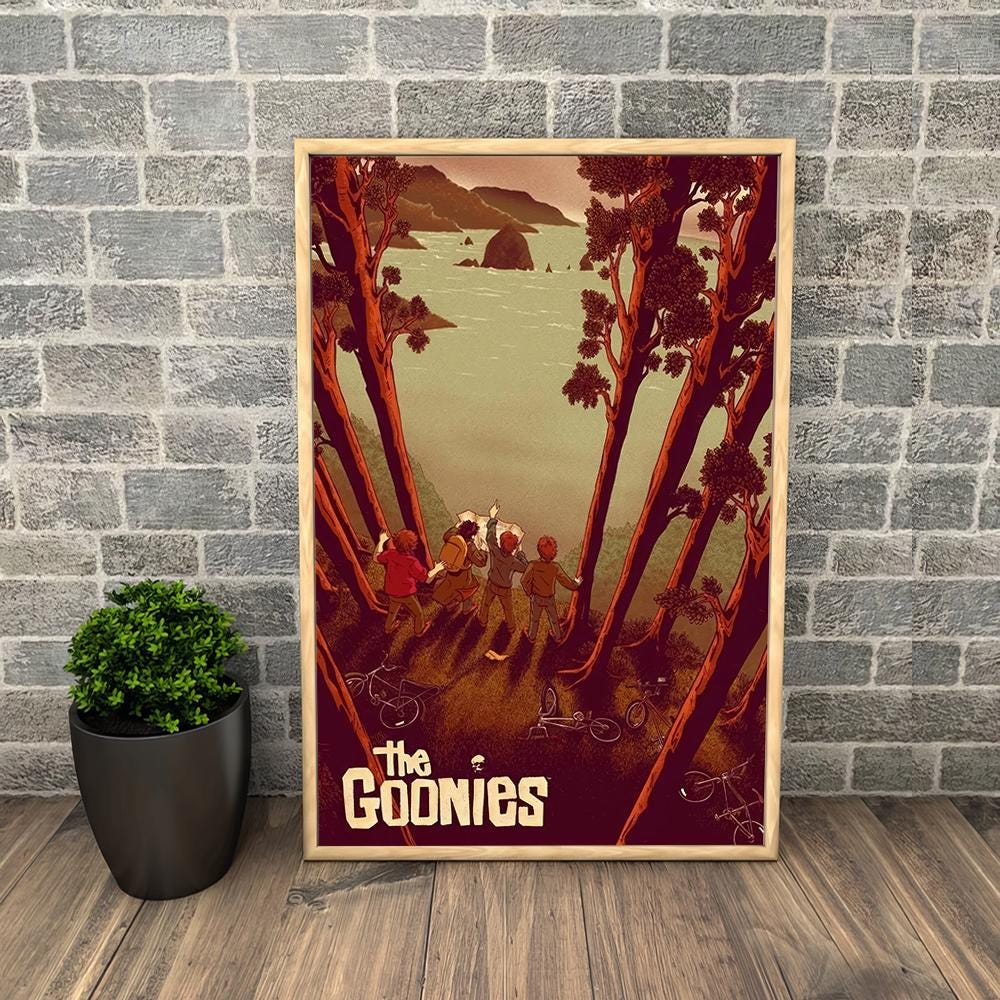 The Goonies Movie Poster, Unique Cinema Art, Fine Canvas Art Print ...
