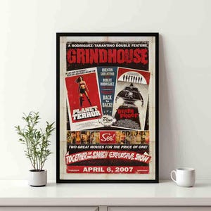 Grindhouse Movie Poster, Unique Cinema Art, Fine Canvas Art Print ...