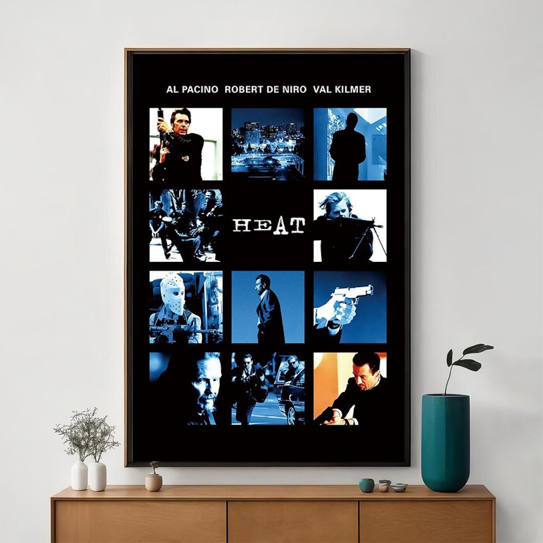 Heat Movie Poster, Unique Cinema Art, Fine Canvas Art Print, Perfect ...