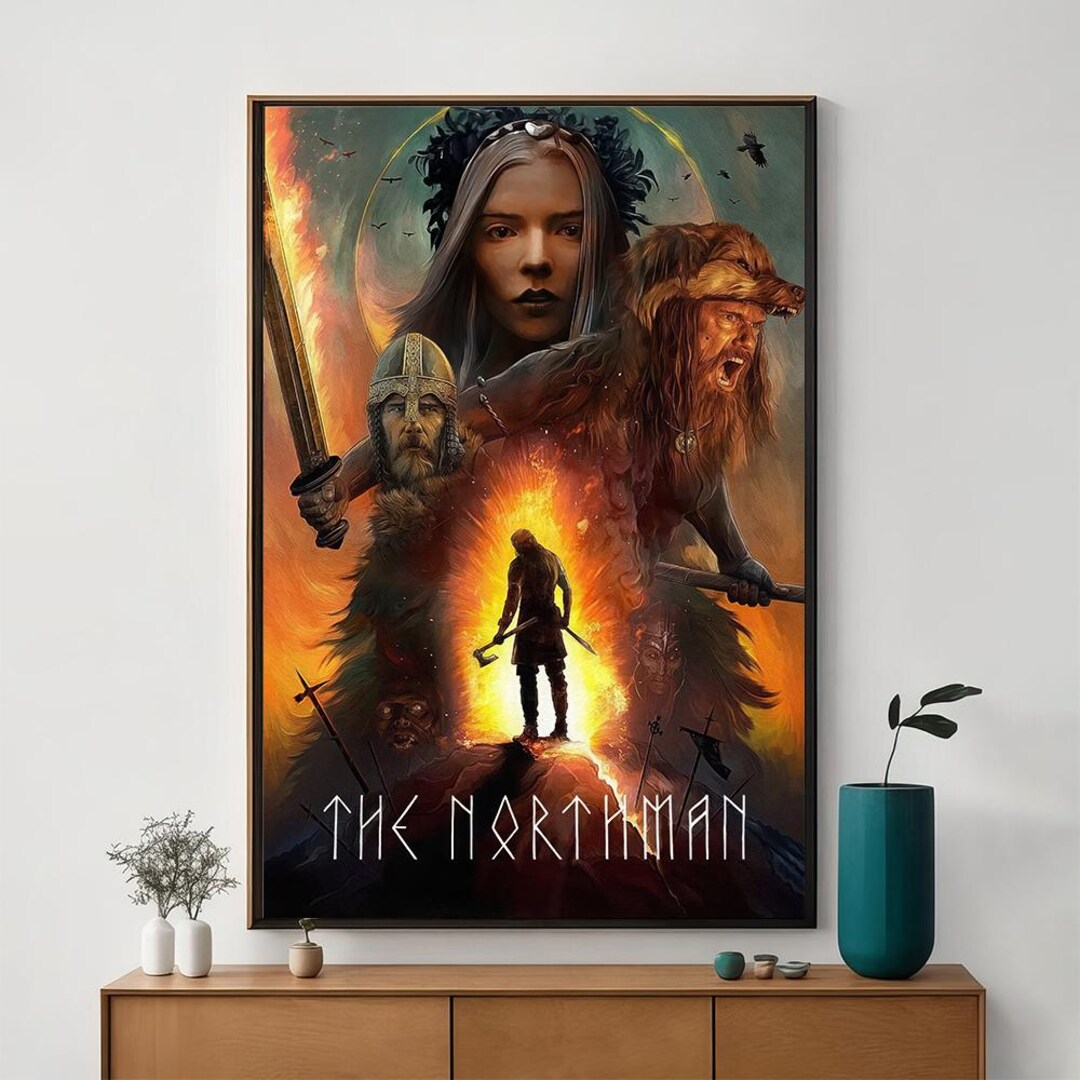 The Northman Movie Poster, Unique Cinema Art, Fine Canvas Art Print ...