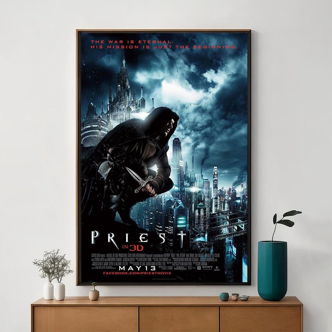 Priest Movie Poster, Unique Cinema Art, Fine Canvas Art Print, Perfect ...