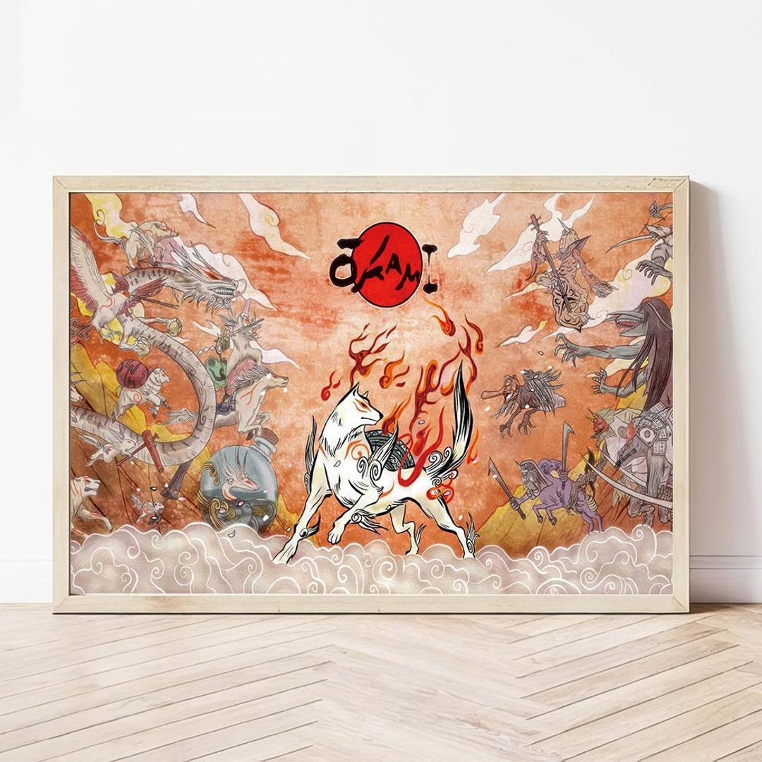 Okami Game Poster, Unique Art, Fine Canvas Art Print, Perfect Gift ...