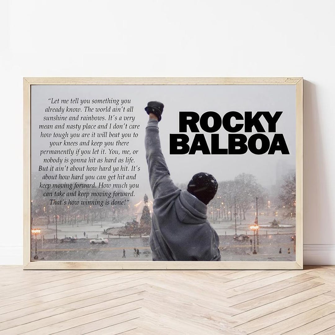 Rocky Balboa Movie Poster, Unique Cinema Art, Fine Canvas Art Print ...
