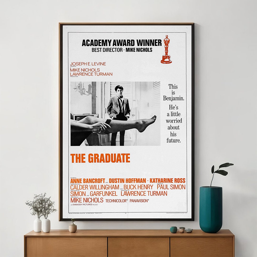 The Graduate Movie Poster, Unique Cinema Art, Fine Canvas Art Print ...