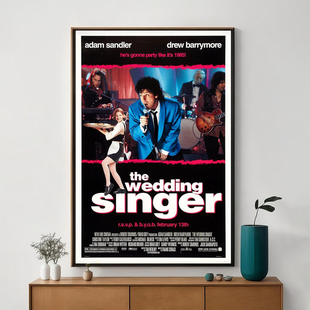 The Wedding Singer Movie Poster, Unique Cinema Art, Fine Canvas Art ...