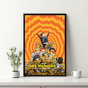 Minions Movie Poster, Unique Cinema Art, Fine Canvas Art Print, Perfect ...