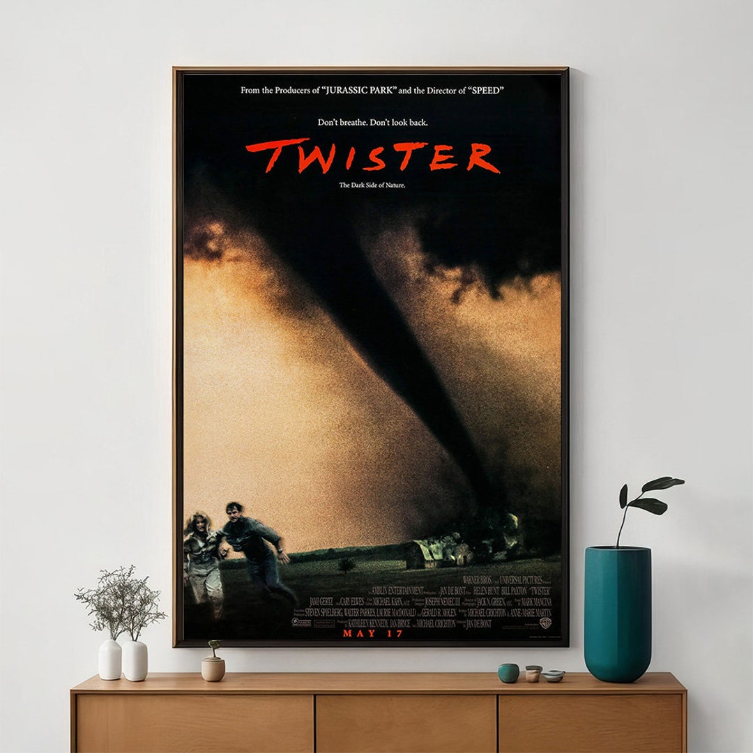 Twister Movie Poster, Unique Cinema Art, Fine Canvas Art Print, Perfect ...