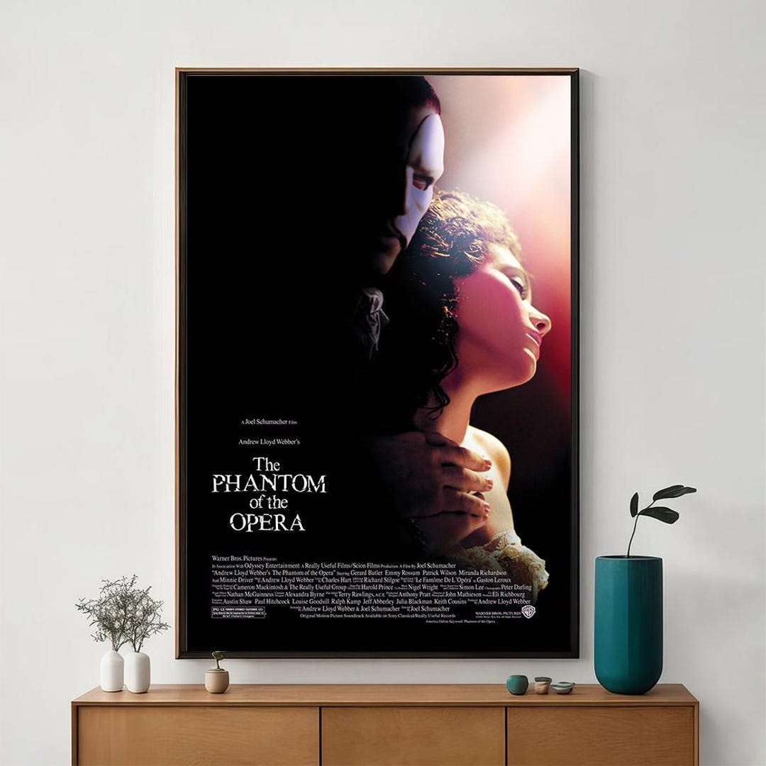 The Phantom of the Opera Movie Poster, Unique Cinema Art, Fine Canvas ...