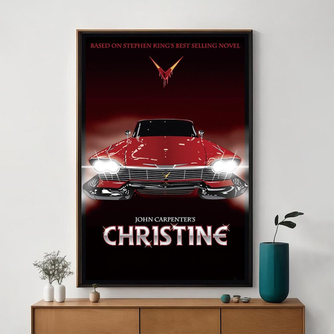 Christine Movie Poster, Unique Cinema Art, Fine Canvas Art Print ...