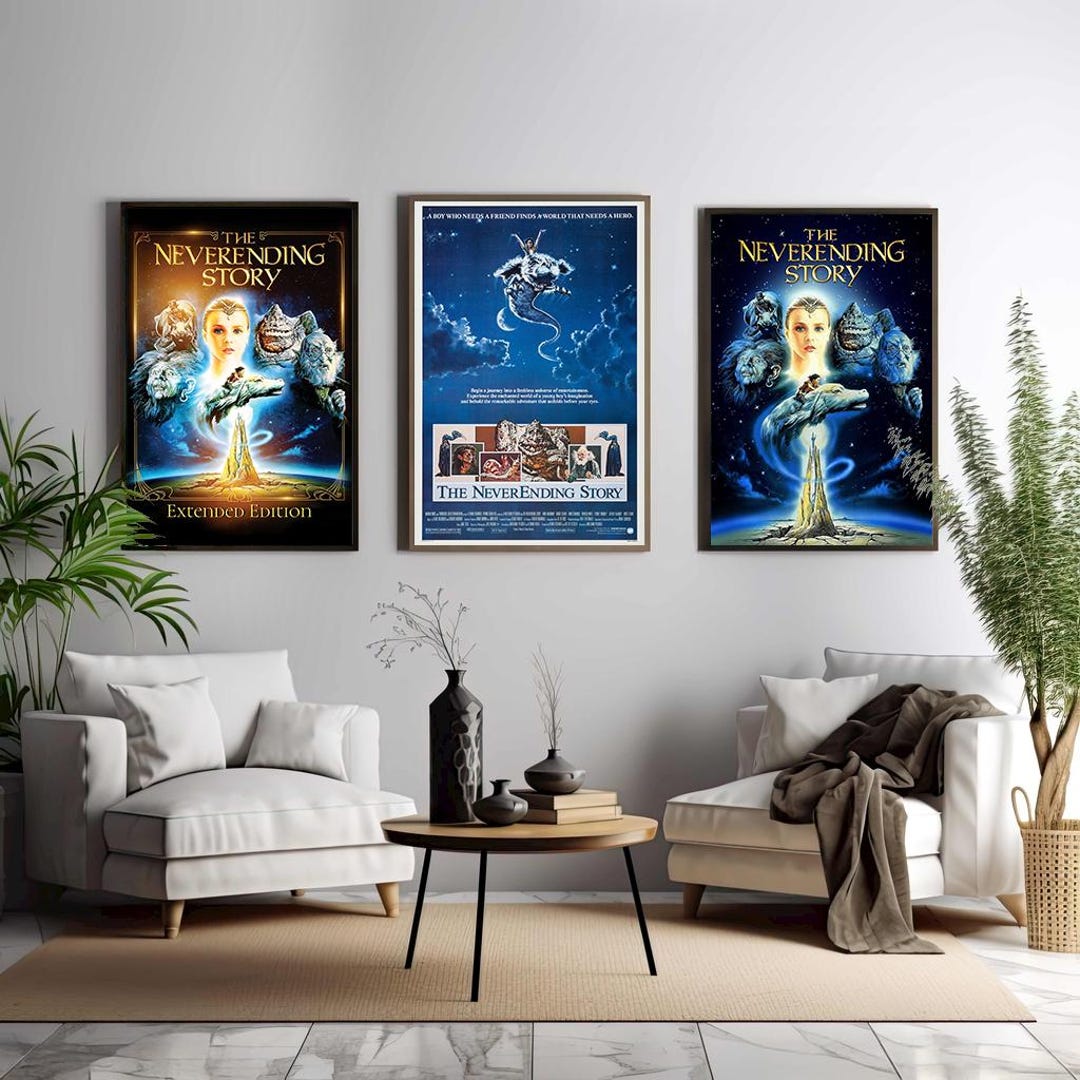 The Neverending Story Movie Poster, Unique Cinema Art, Fine Canvas Art ...