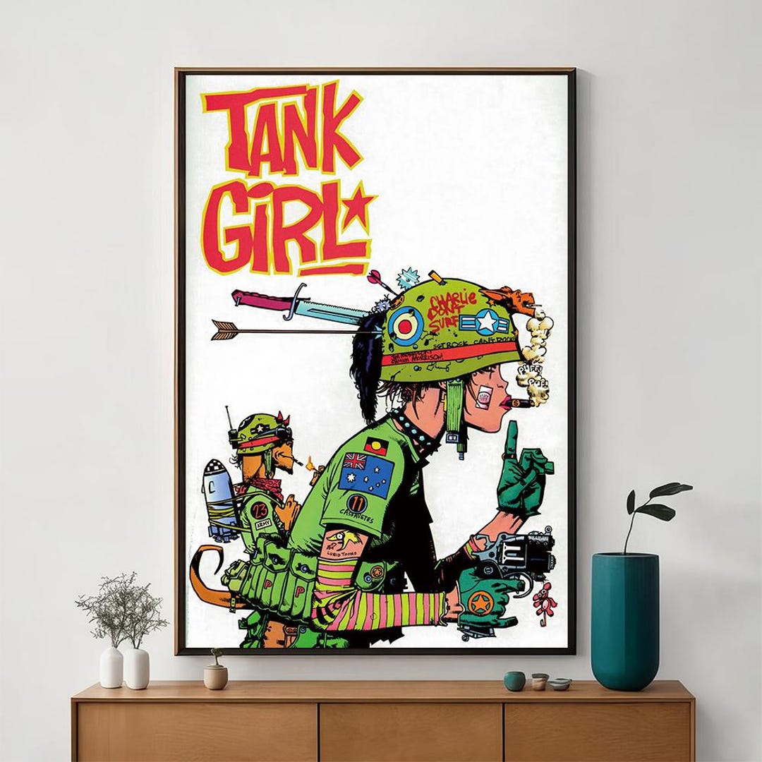 Tank Girl Movie Poster, Unique Cinema Art, Fine Canvas Art Print ...
