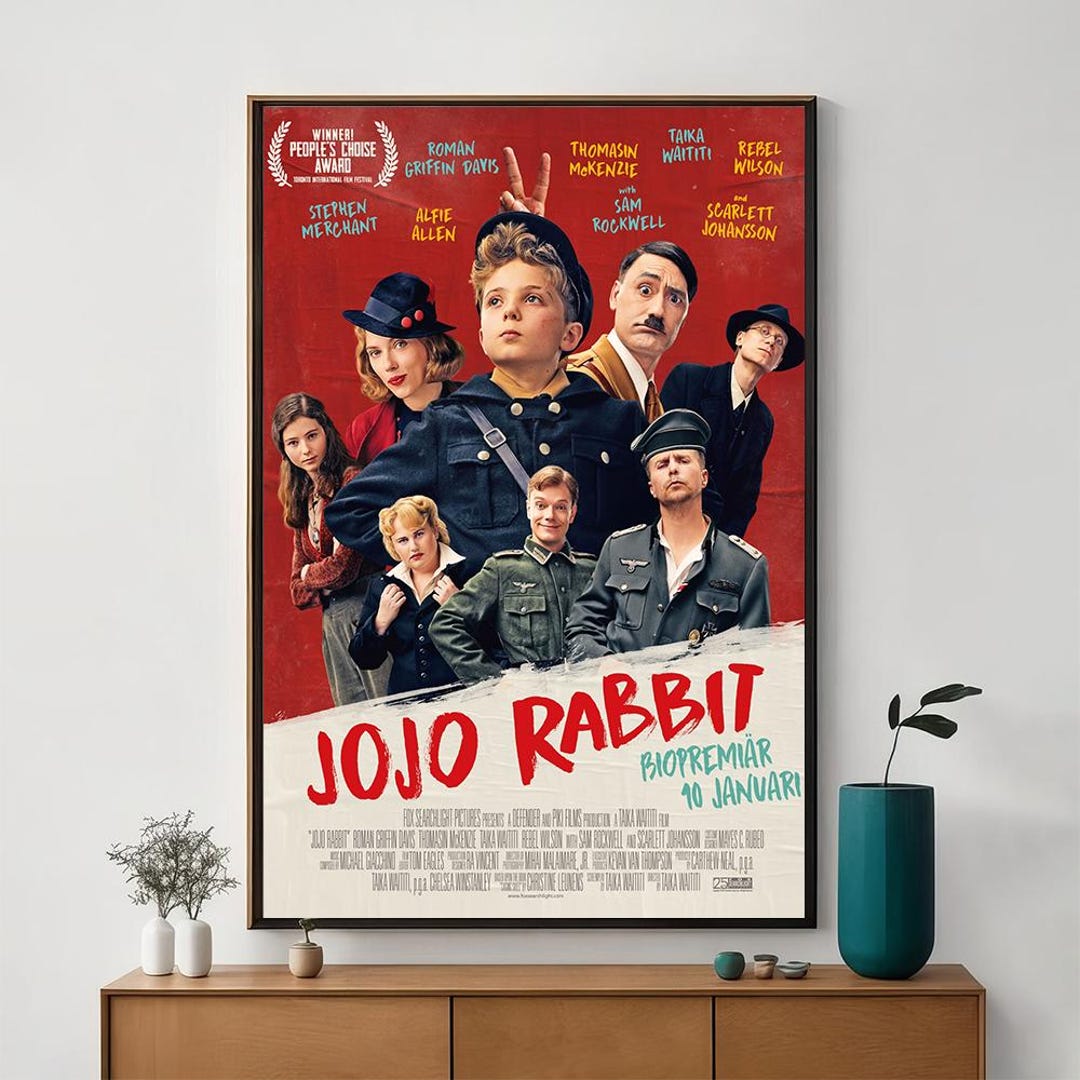 Jojo Rabbit Movie Poster, Unique Cinema Art, Fine Canvas Art Print ...