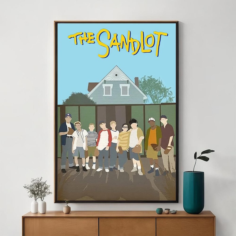 The Sandlot Movie Poster, Unique Cinema Art, Fine Canvas Art Print ...