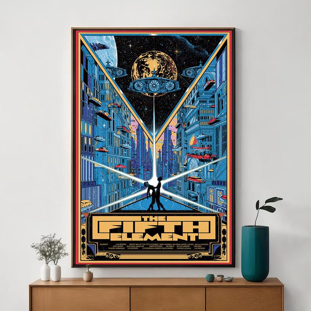 The Fifth Element Movie Poster, Unique Cinema Art, Fine Canvas Art ...