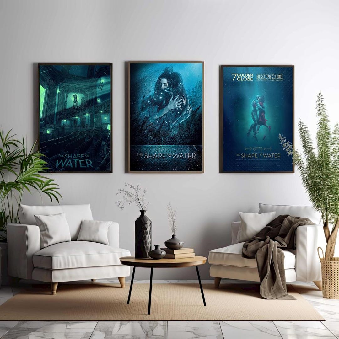 The Shape of Water Movie Poster, Unique Cinema Art, Fine Canvas Art ...