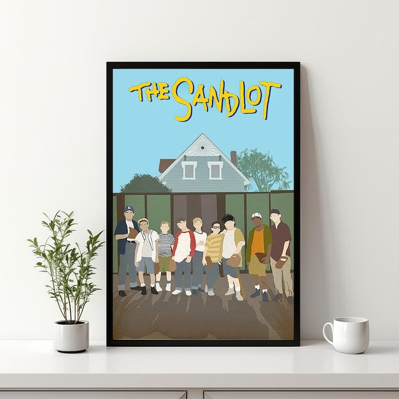 The Sandlot Movie Poster, Unique Cinema Art, Fine Canvas Art Print ...