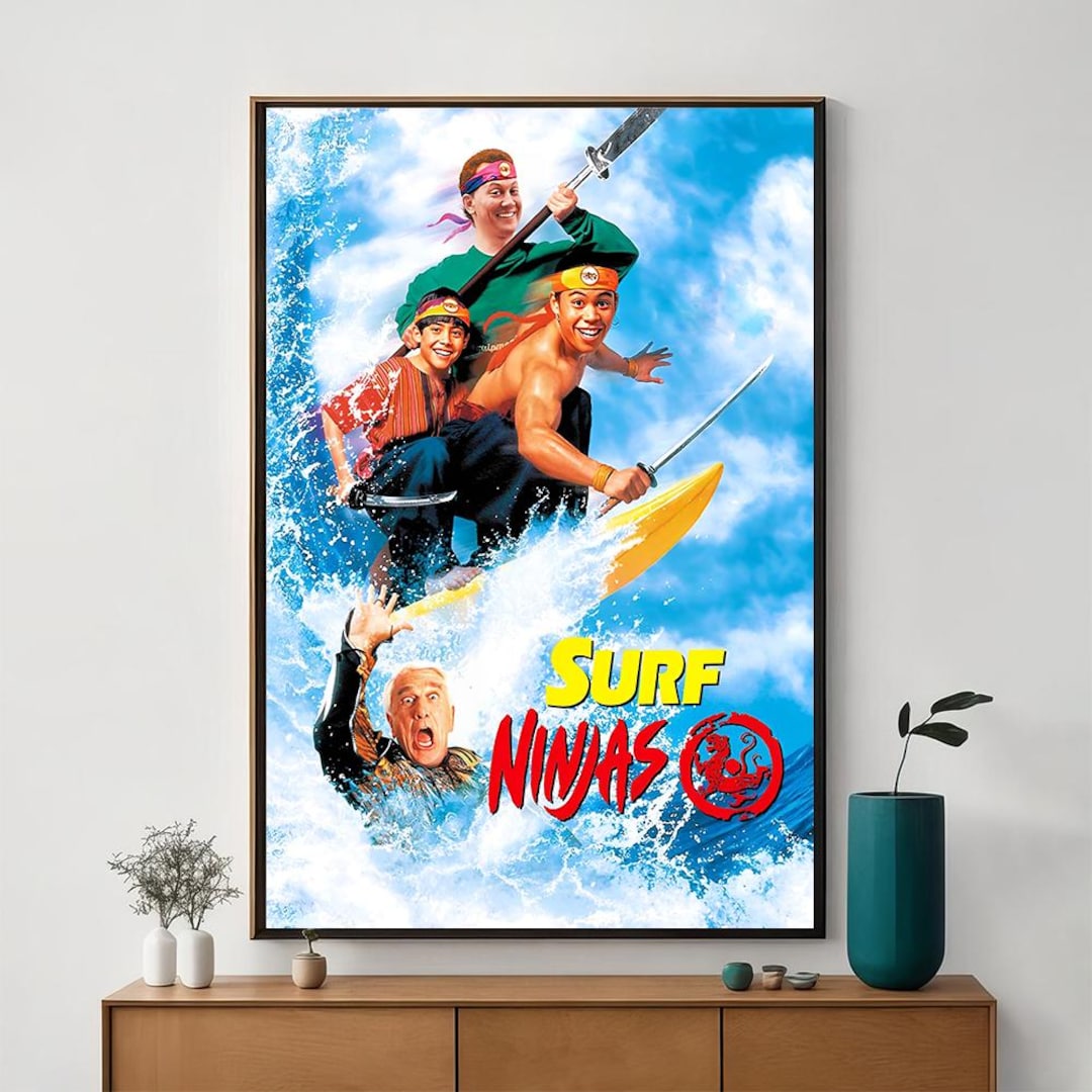 Surf Ninjas Movie Poster, Unique Cinema Art, Fine Canvas Art Print ...