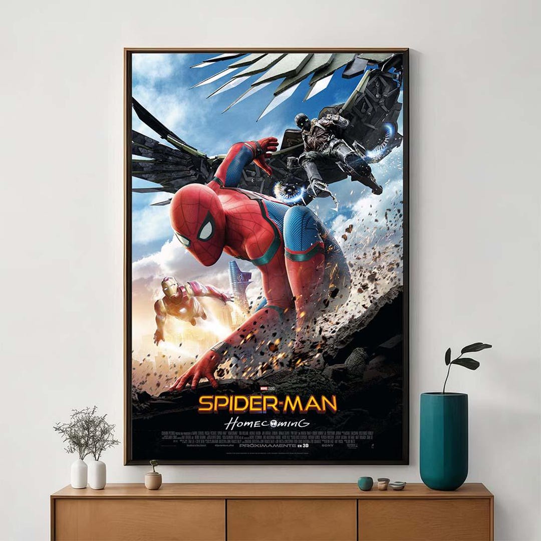 Spider-man Homecoming Movie Poster, Unique Cinema Art, Fine Canvas Art ...
