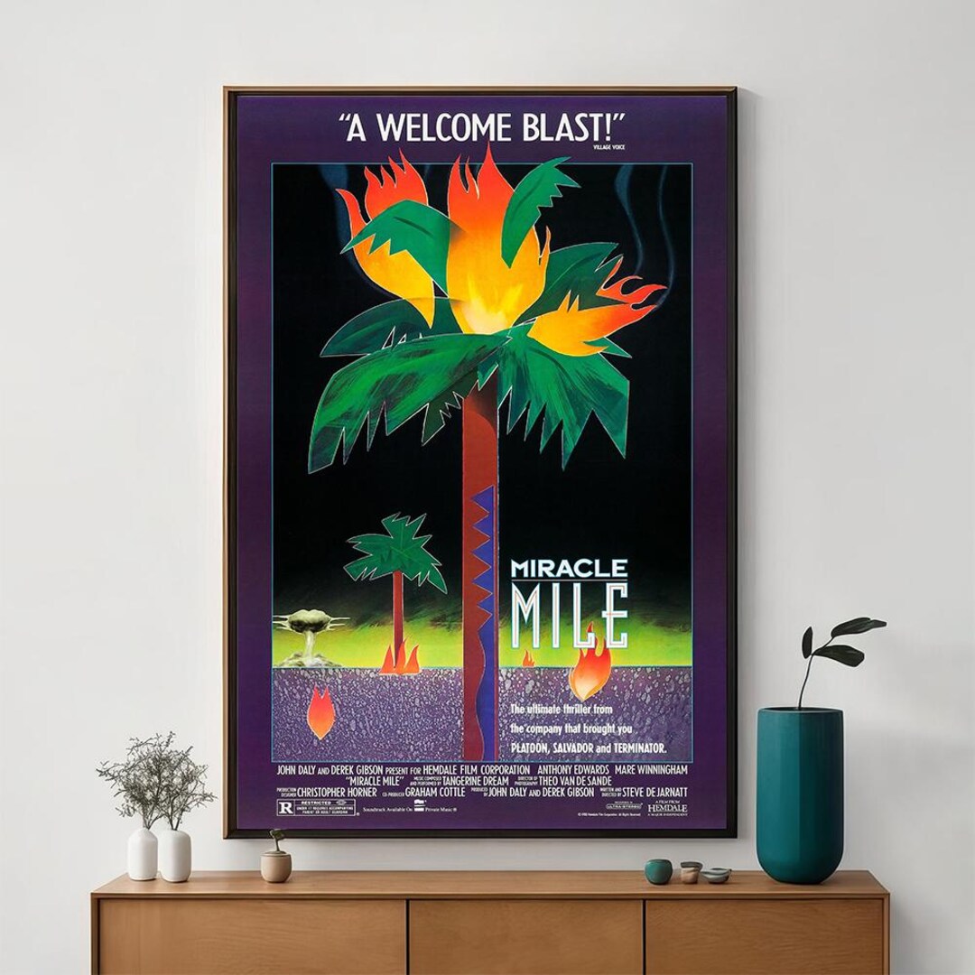 Miracle Mile Movie Poster, Unique Cinema Art, Fine Canvas Art Print ...