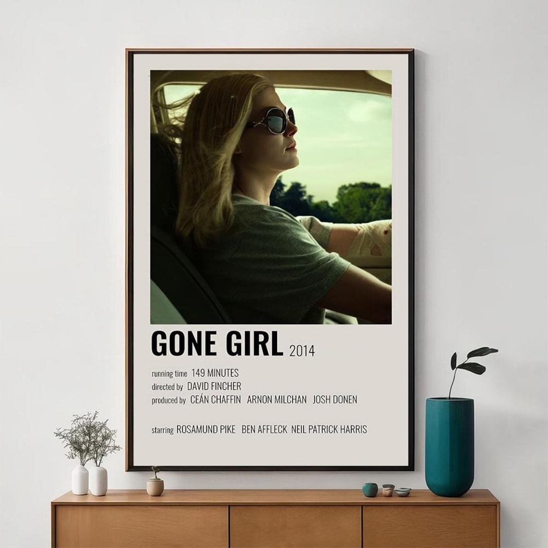 Gone Girl Movie Poster, Unique Cinema Art, Fine Canvas Art Print ...