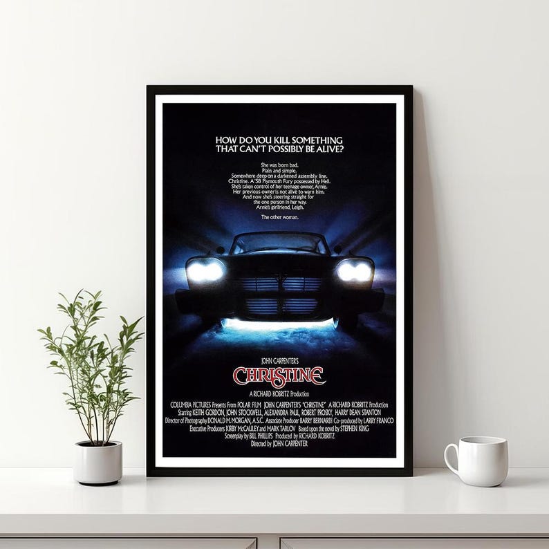 Christine Movie Poster, Unique Cinema Art, Fine Canvas Art Print ...