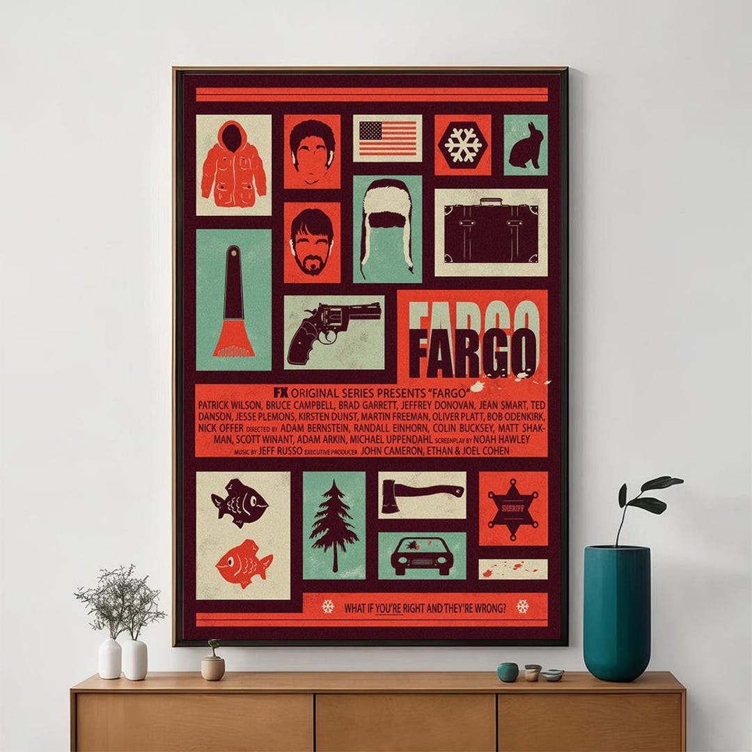 Fargo Movie Poster, Unique Cinema Art, Fine Canvas Art Print, Perfect ...